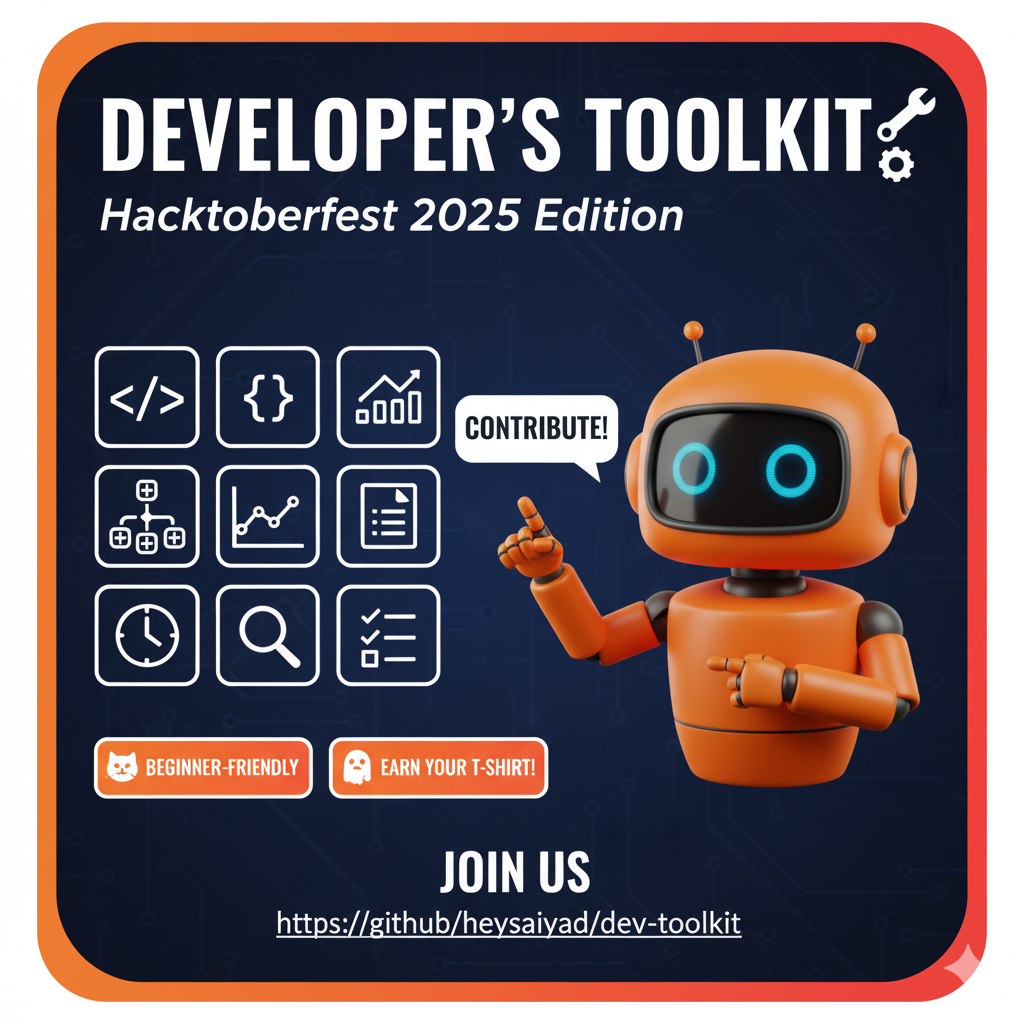 DevToolkit - Free Developer Tools Collection | Hacktoberfest 2025